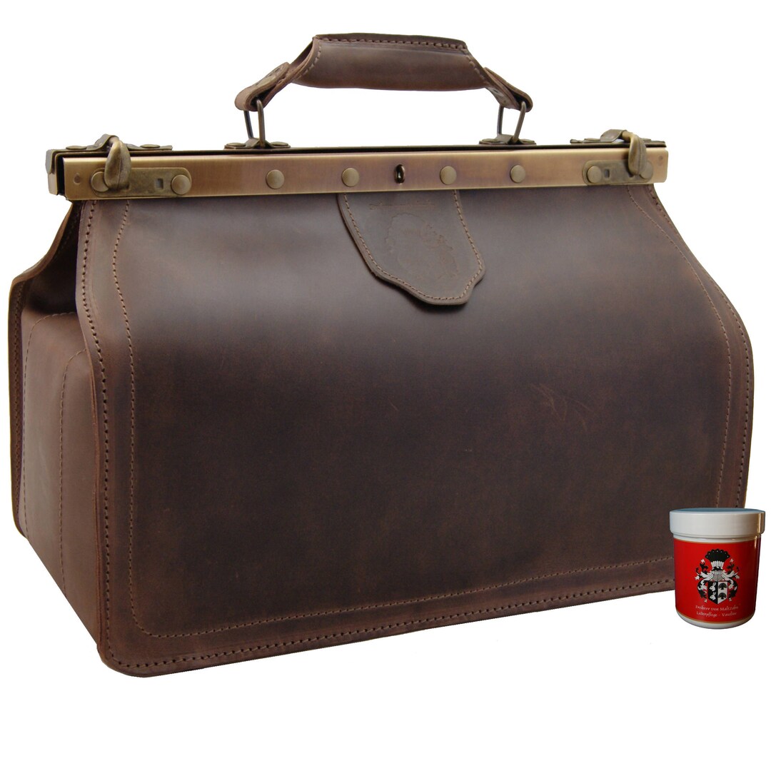 Doctors Bag Mens Top Handle Bag PARACELSUS Dark-brown Leather - Etsy
