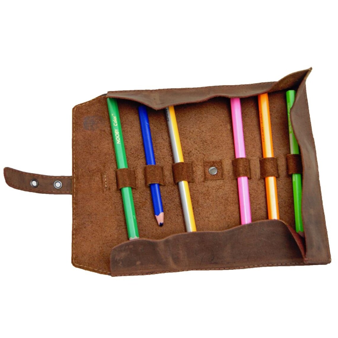 Pens Etui Pencil Case Cosmetic Bag HOMER Brown Leather BARON of ...