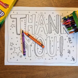 Thank You! Coloring Page: Digital Instant Download - Etsy