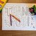 Thank You! Coloring Page: Digital Instant Download - Etsy