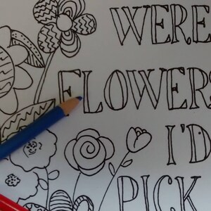 Mother's Day Coloring Card: Digital Instant Download - Etsy