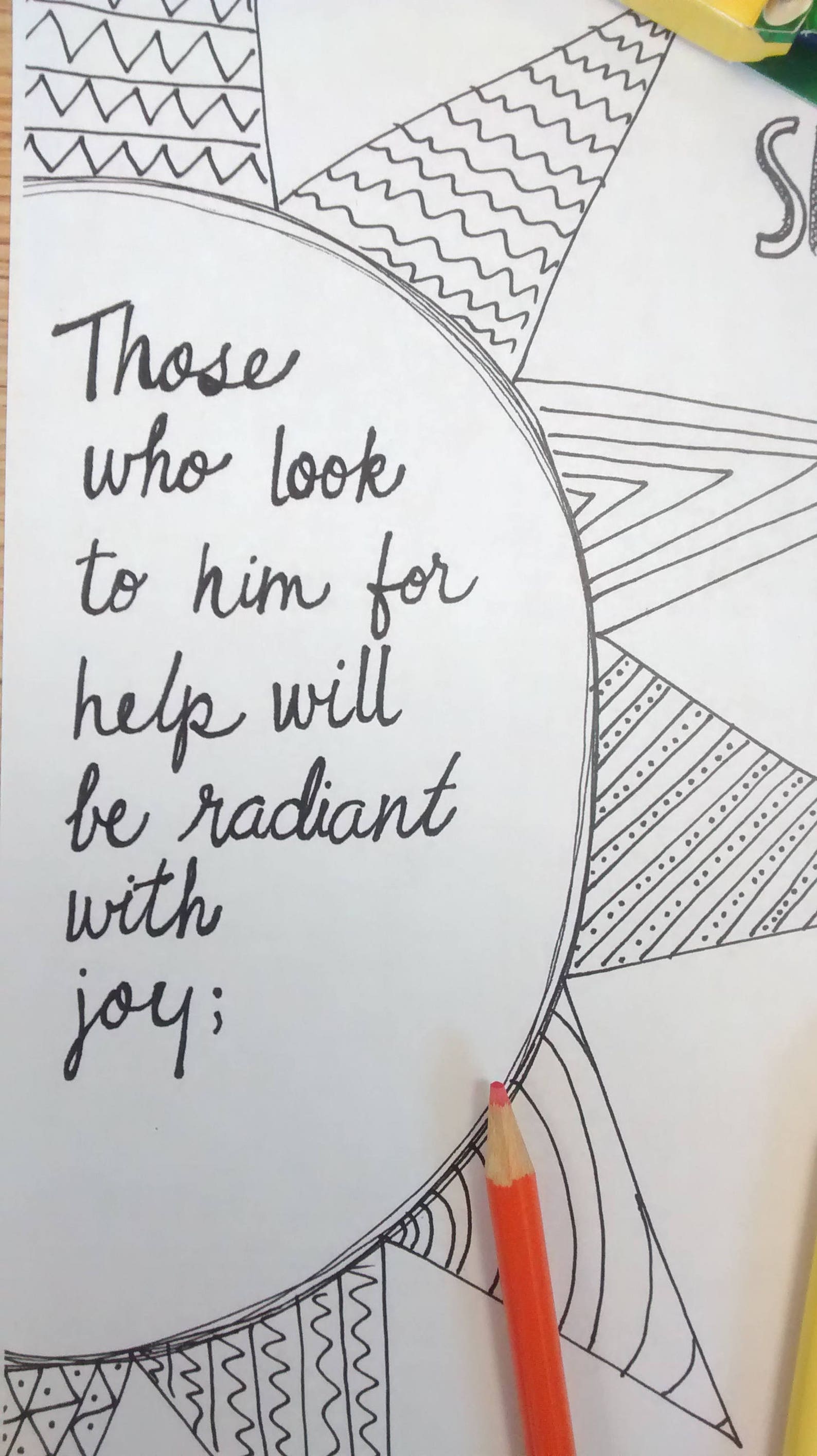 Bible Verse Coloring Page: Psalm 34.5 Digital Instant Download - Etsy