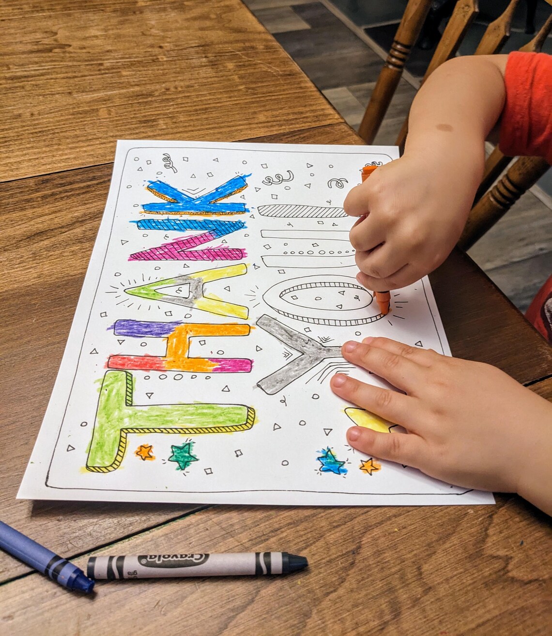 Thank You! Coloring Page: Digital Instant Download - Etsy