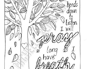 Bible Verse Coloring Page: Job 23.10 Digital Instant Download | Etsy