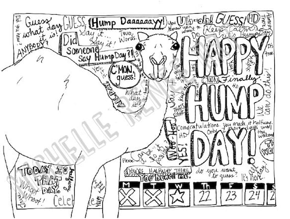 Hump Day Colouring Pages Sketch Coloring Page