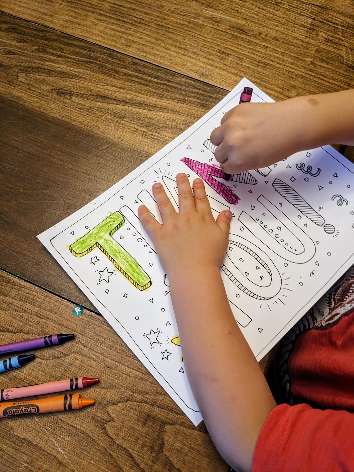 Thank You! Coloring Page: Digital Instant Download - Etsy