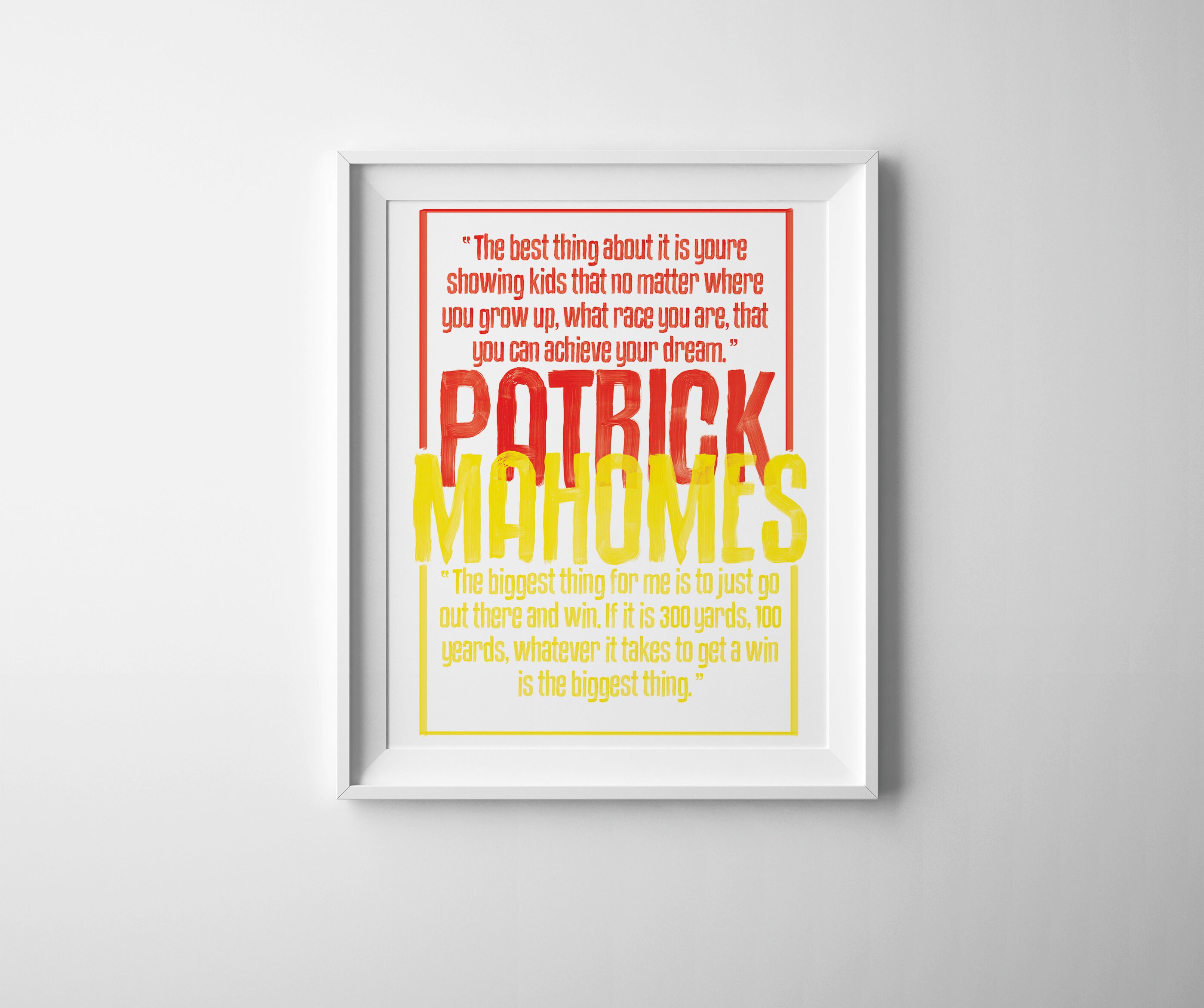 Patrick Mahomes Quote Printable, DIGITALE DOWNLOAD, Chiefs Poster ...