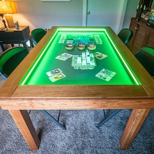Ultimate Gaming Table Plans – LED Lighting & Magnetic Rail System - Etsy