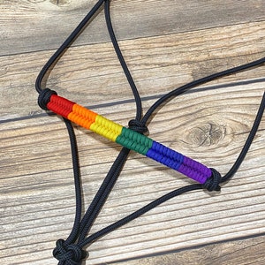 Pride Flag Rope Halter, Yacht Rope Halter, Pride Horse Tack, Rainbow ...
