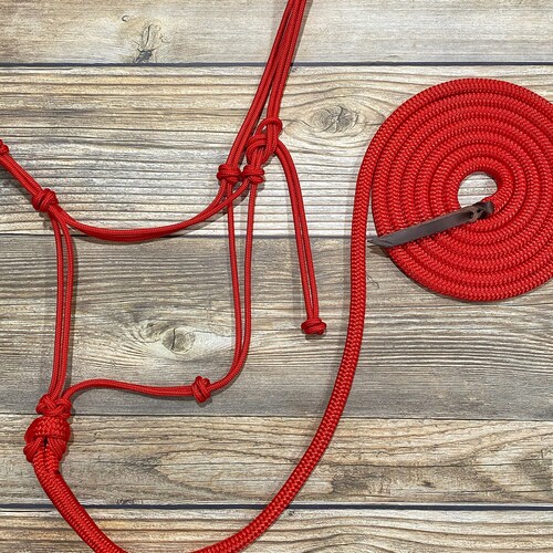 Custom Rope Halter & 12 Foot Attached Lead Rope Yacht Rope | Etsy