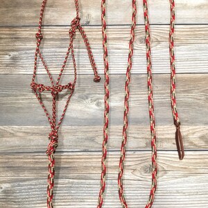 Custom Rope Halter & 12 Foot Attached Lead Rope, Yacht Rope Halter ...