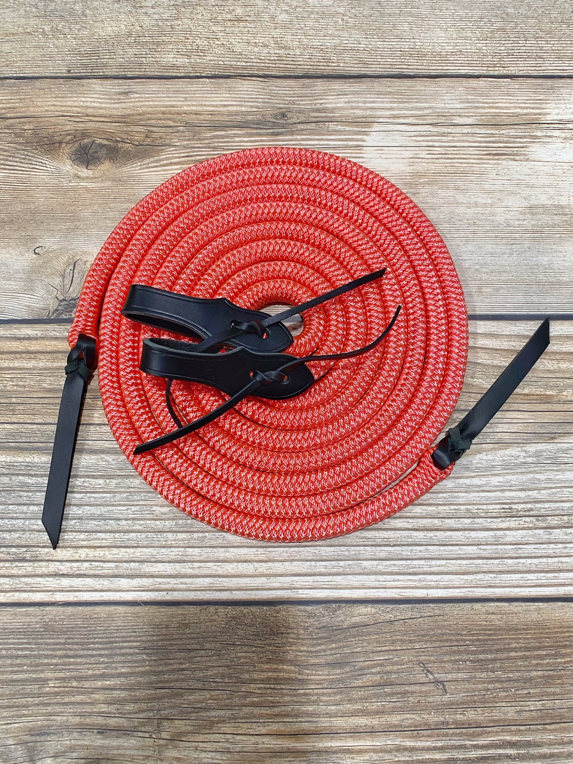 Custom Split Yacht Rope Reins With Tie on Slobber Straps, Split Reins ...