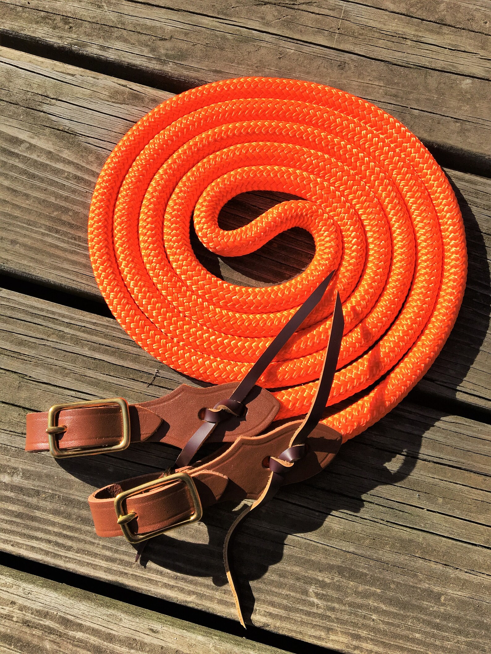 Safety Orange Yacht Rope Reins Hunter Orange Reins Blaze | Etsy