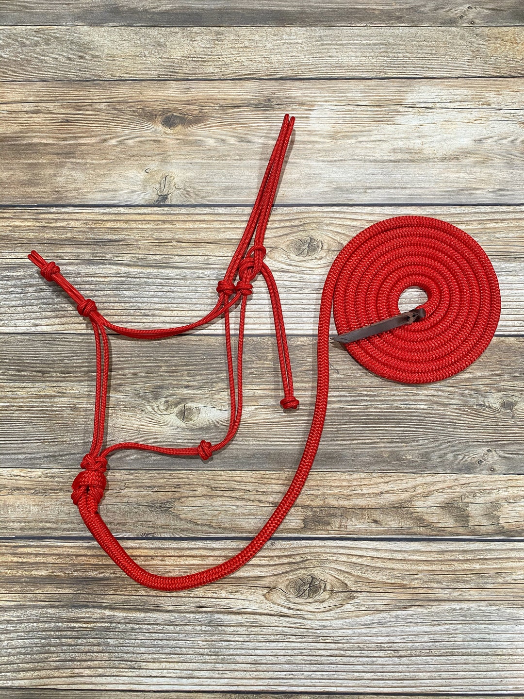 Custom Rope Halter & 12 Foot Attached Lead Rope, Yacht Rope Halter ...