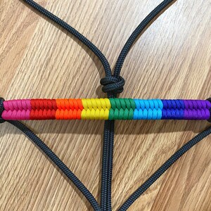 Pride Flag Rope Halter, Yacht Rope Halter, Pride Horse Tack, Rainbow ...