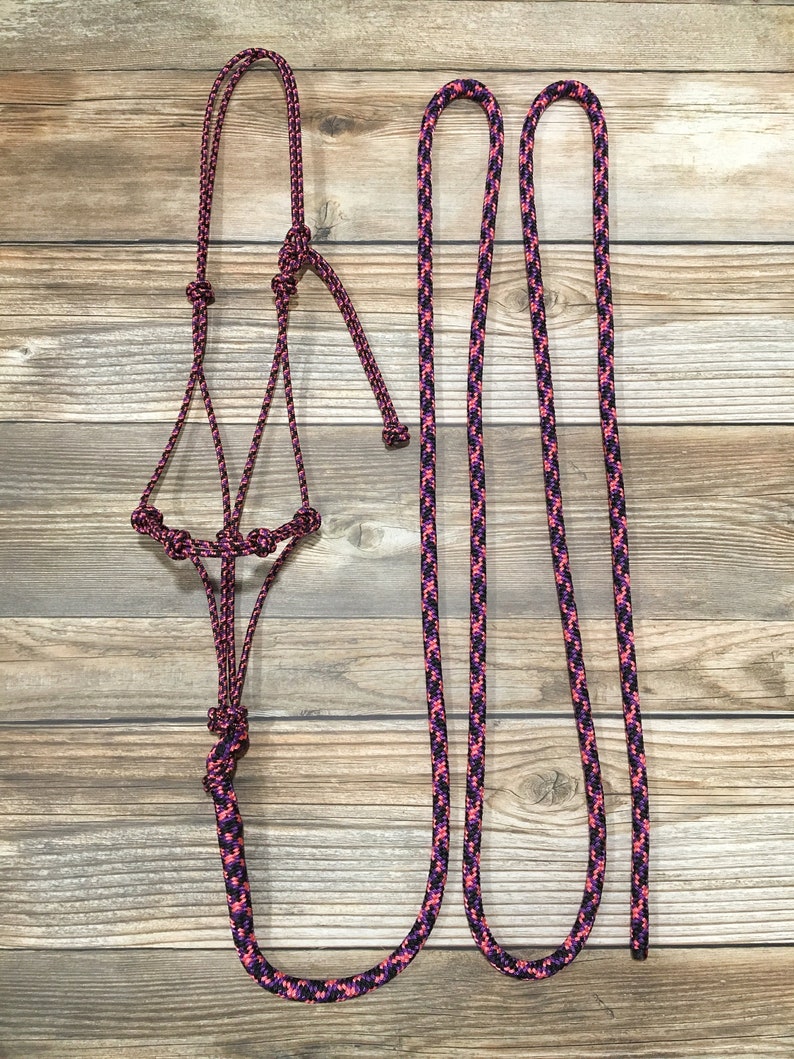 Custom Rope Halter & 12 Foot Attached Lead Rope Yacht Rope | Etsy
