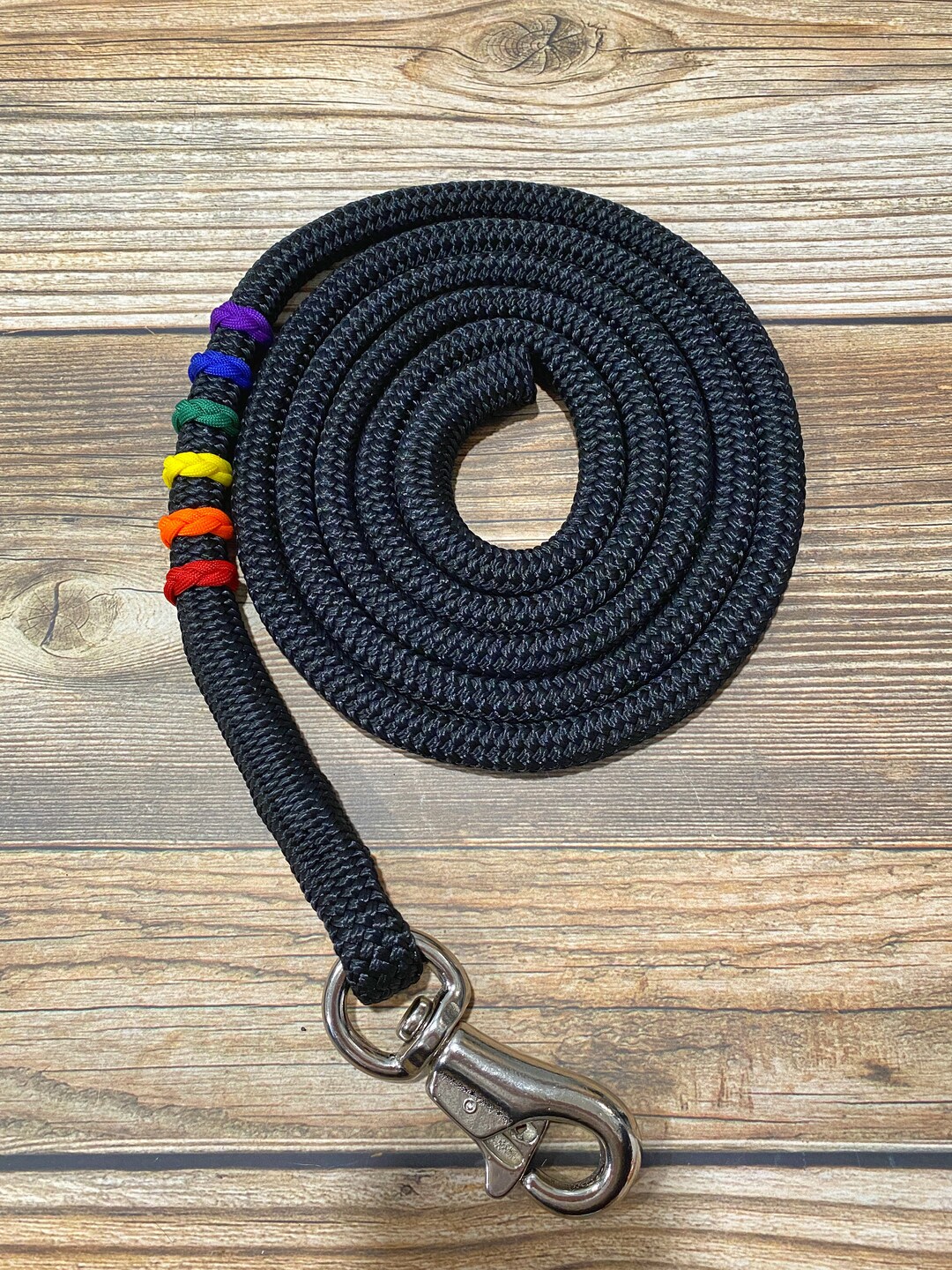 Pride Flag Lead Rope, Yacht Lead Rope, Pride Horse Tack, Rainbow Lead ...