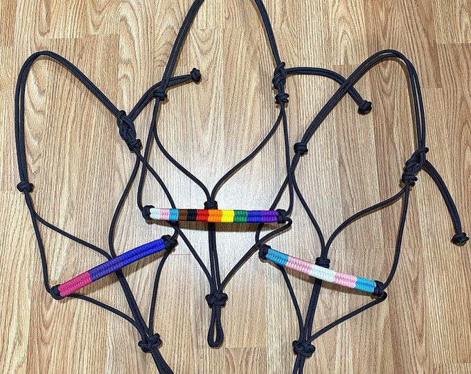 Pride Flag Rope Halter Yacht Rope Halter Pride Horse Tack - Etsy