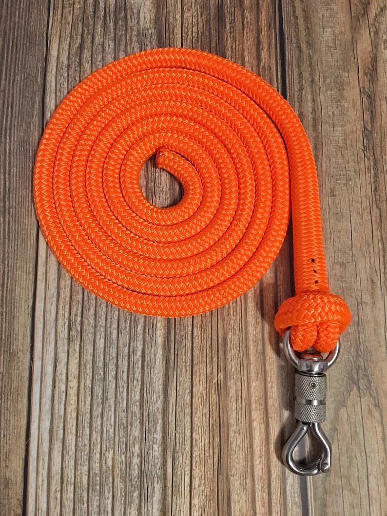 Safety Orange Lead Rope Yacht Lead Rope Hunter Orange Lead | Etsy