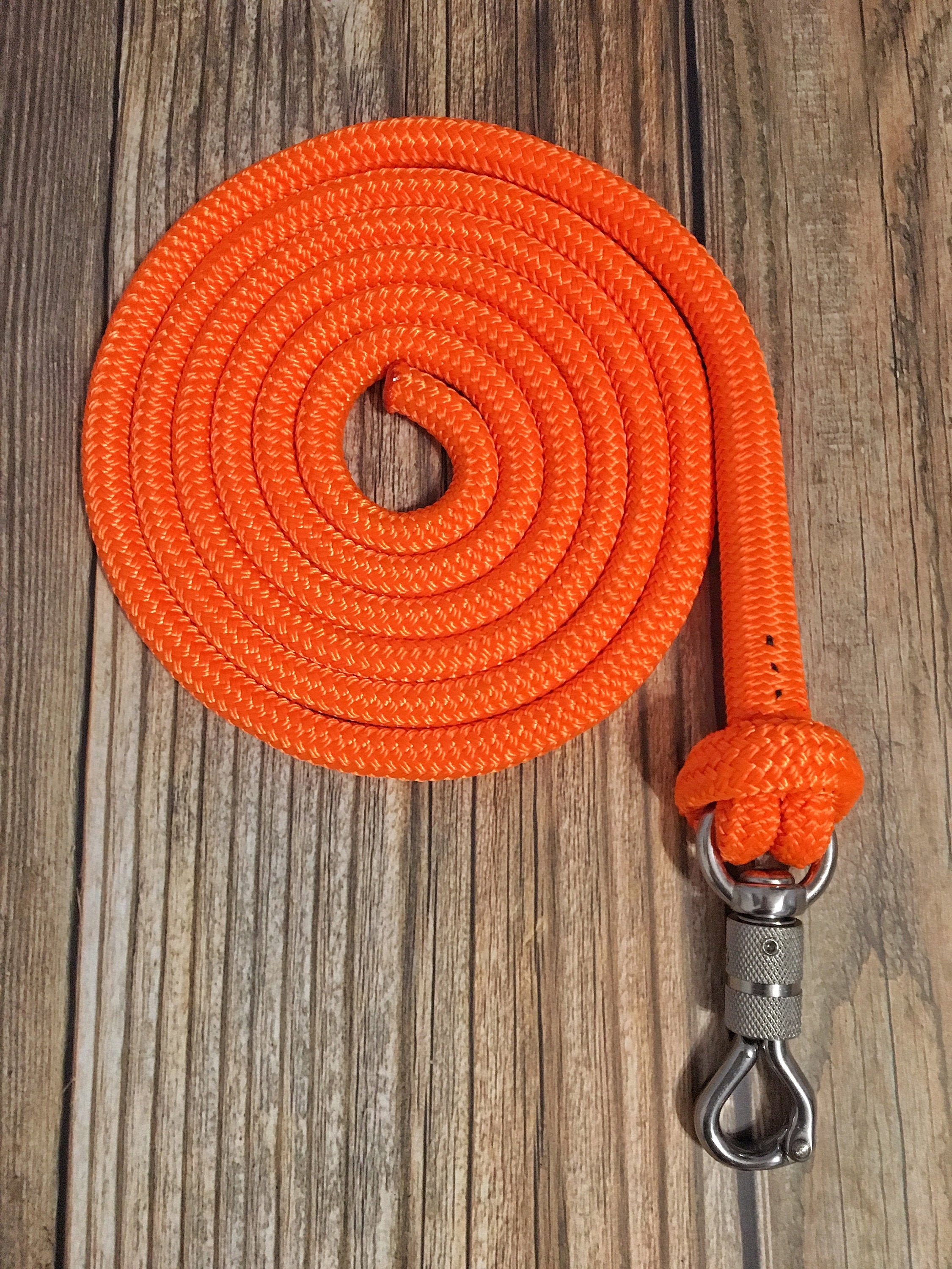 Safety Orange Lead Rope Yacht Lead Rope Hunter Orange Lead | Etsy