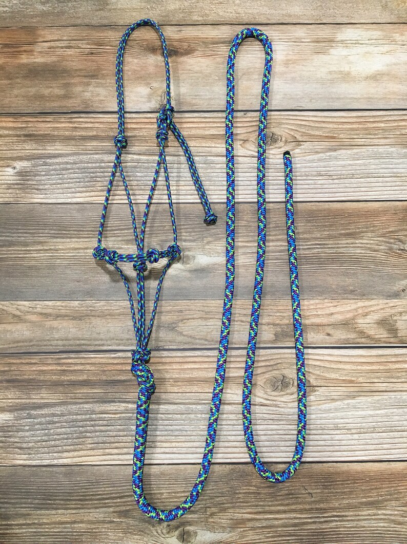 Custom Rope Halter & 12 Foot Attached Lead Rope Yacht Rope | Etsy