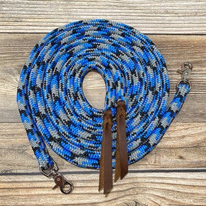 Custom Finesse Split Reins, Finesse Style Yacht Rope Reins, Rope Reins ...