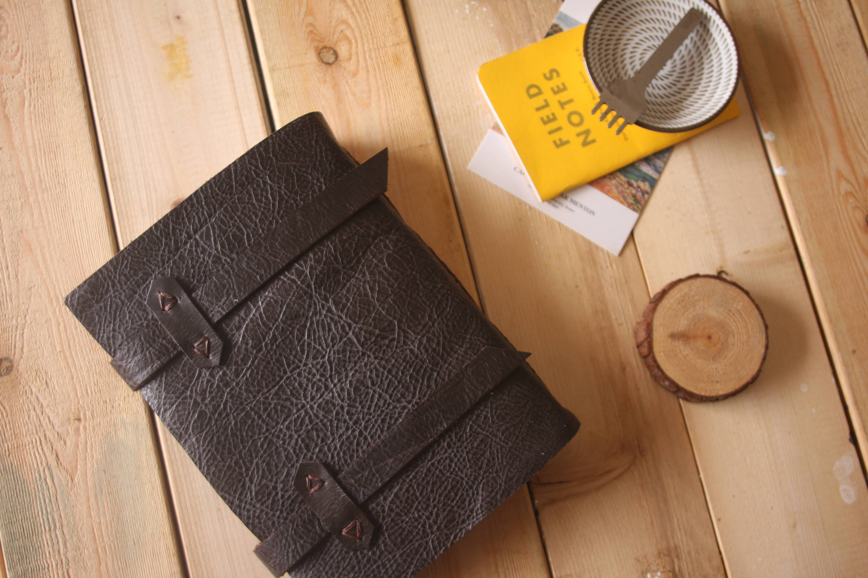 Distressed Leather Journal Sketchbook Rustic Leather | Etsy