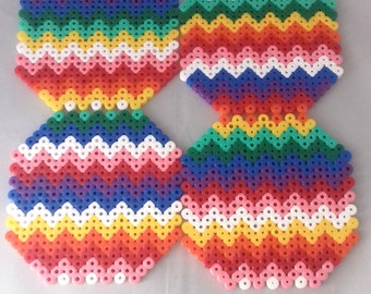Hama bead coasters | Etsy