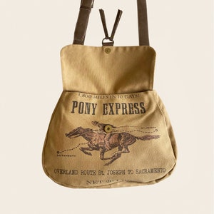 Pony Express Crossbody-satchel/handbag-vintage Poster-canvas Bag - Etsy