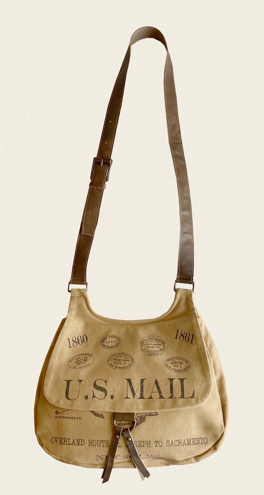 Pony Express Crossbody-satchel/handbag-vintage Poster-canvas Bag - Etsy