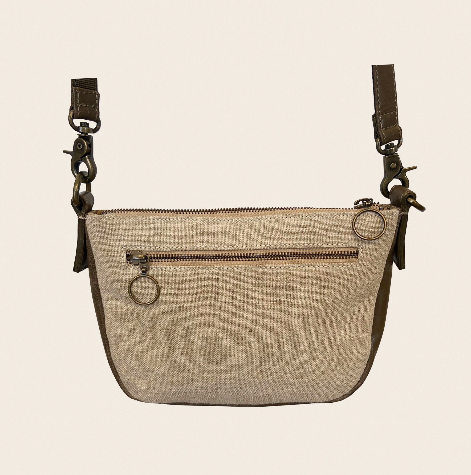 Agnes Crossbody-bag/purse/handbag-bee Brand Burlap Sack Design, Linen ...