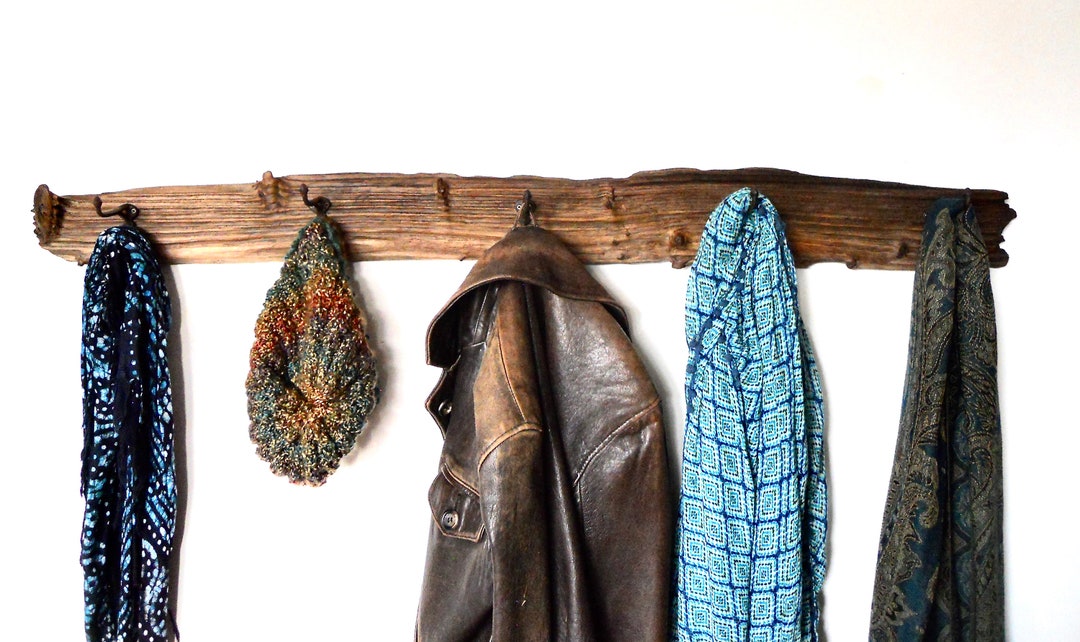 No. 598g: Driftwood Coat Rack, Driftwood Towel Rack, Cabin or Beach ...