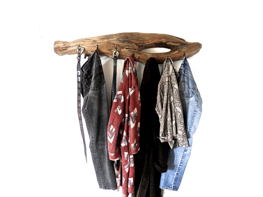 223g: Rustic Coat Hanger, Driftwood Coat Rack, Driftwood Towel Rack ...