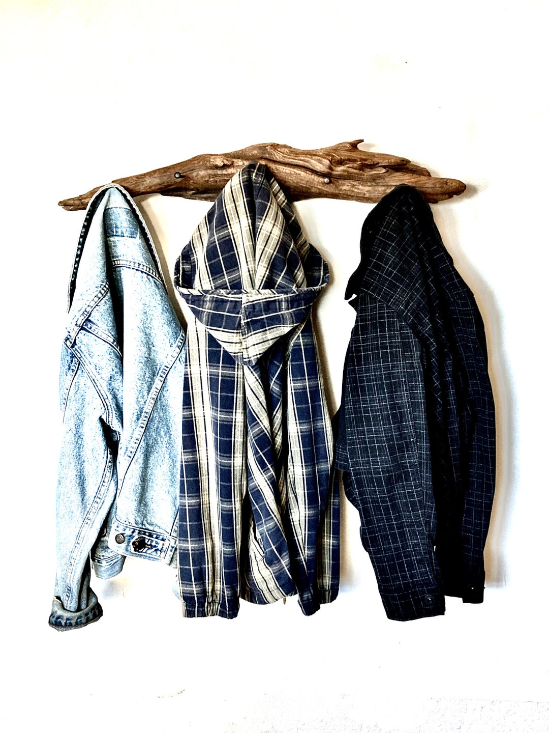 655g: Driftwood Towel Rack, Rustic Coat Rack, Cabintowel Holder, Cabin ...