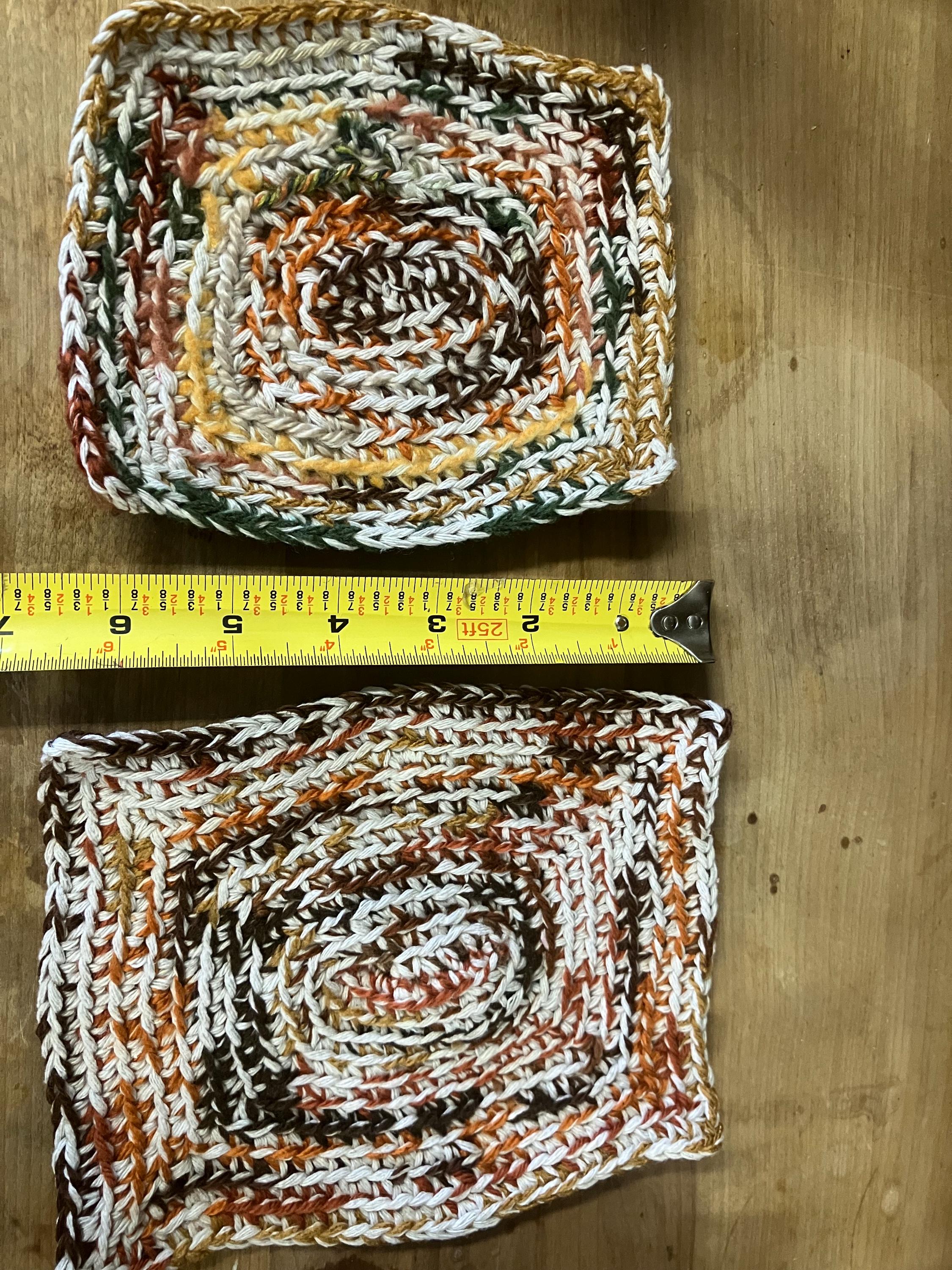 6 Handmade Kitchen Scrubbers Counter Wipes Dish Cloths Country ...