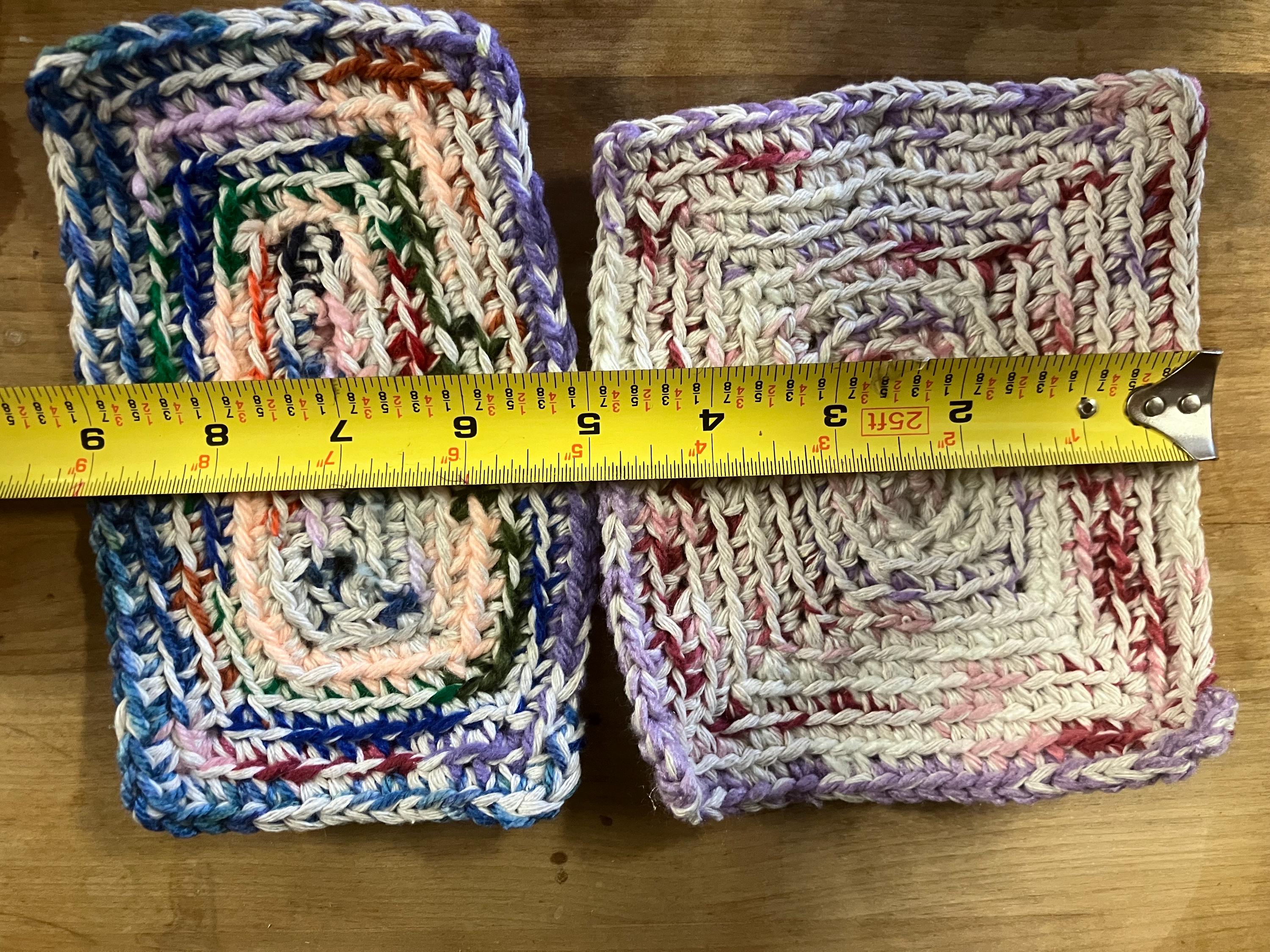 6 Handmade Kitchen Scrubbers Counter Wipes Dish Cloths Country ...