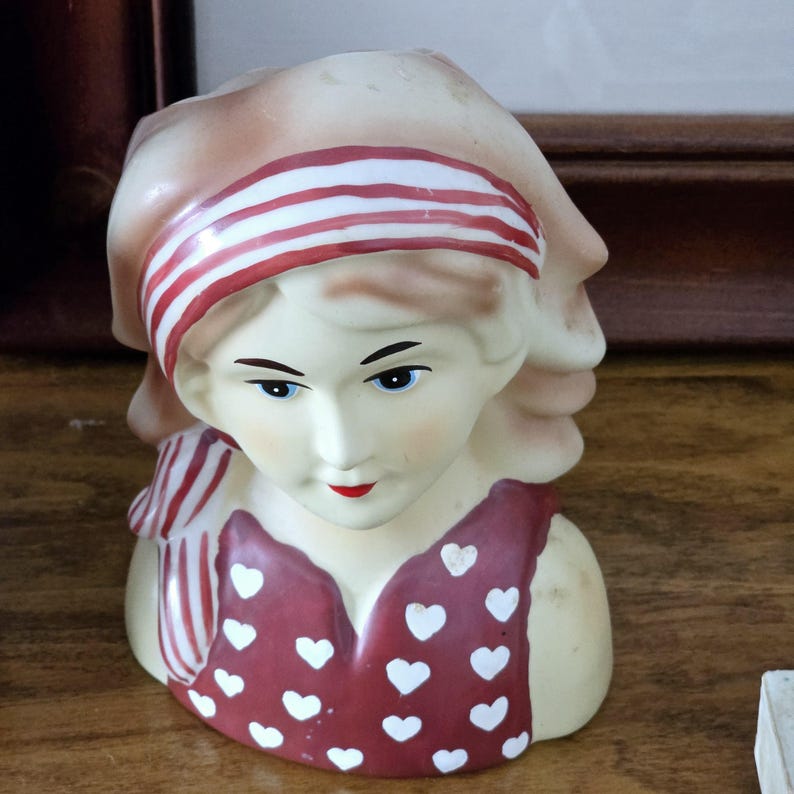 Vintage Lady Head Vase Supon Mid Century Planter Pottery for Collectors ...