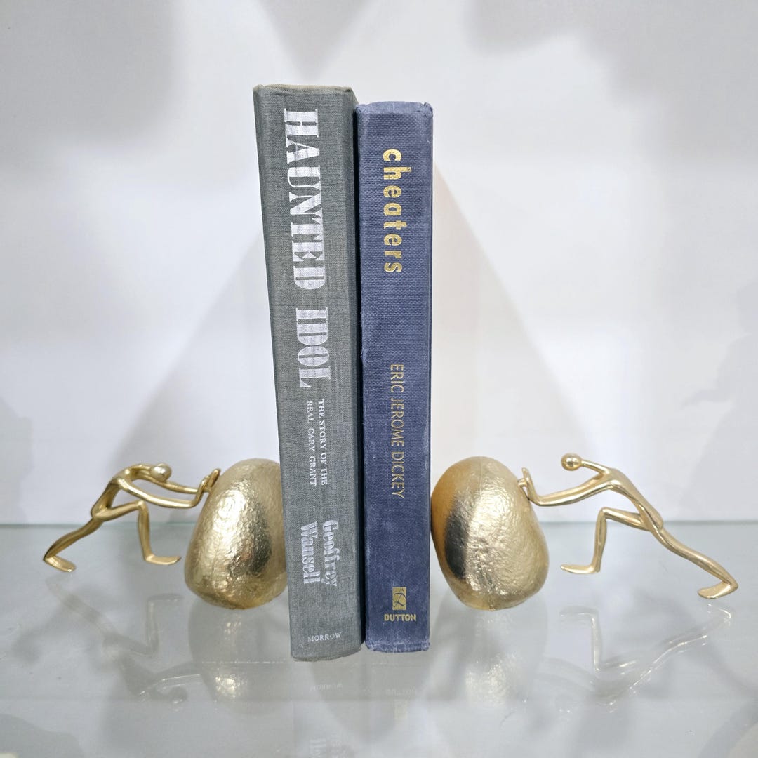 Vintage Ted Arnold Sisyphus Sculpture Paperweight Book Ends Mid Century ...