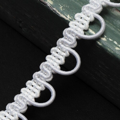 1/2-inch Elastic Button Loop Tape White Ivory Black - Etsy