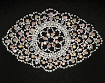 Diamond Shape Rhinestone Applique Patch Bridal Applique | Etsy