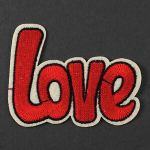 Love Embroidered Iron-on Applique Patch Embroidery Patch by 2 - Etsy