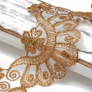 Metallic Mesh Lace Trim for Bridal, Costume or Jewelry, Crafts and ...