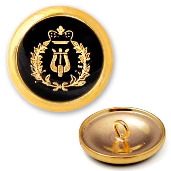 Metal Crest Button - Etsy