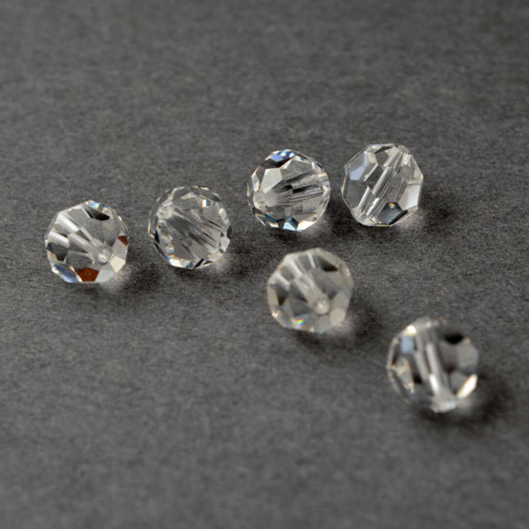 4mm/6mm/8mm Swarovski Crystal Round Beads 5000, Crystal, SW-5000 - Etsy