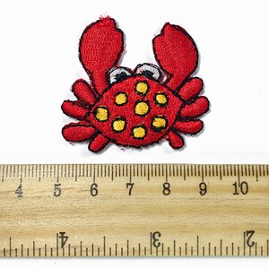 Iron-on Embroidered Red Crab Applique Patch Embroidery Patch - Etsy