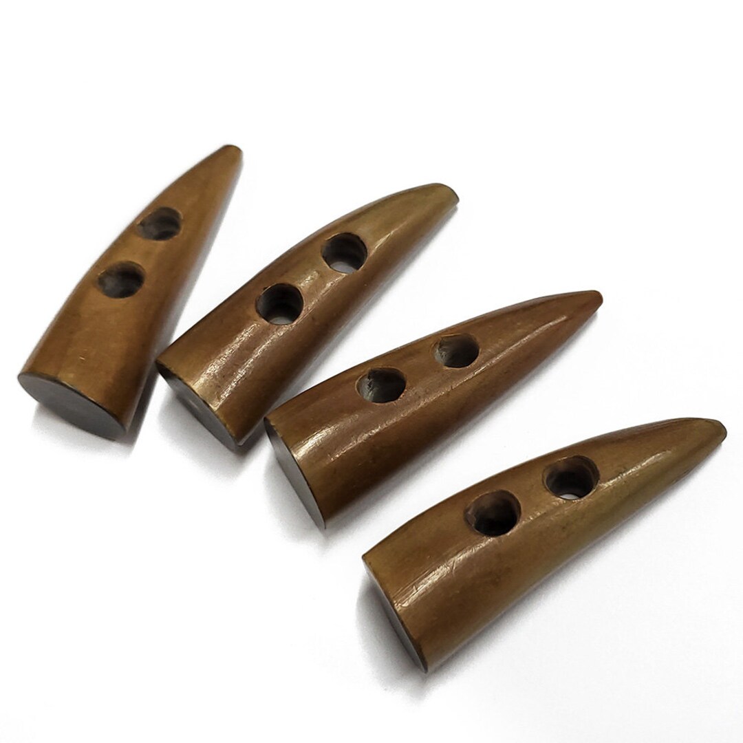 50mm Horn Toggle Button by 4-pcs Black Burnt Brown - Etsy