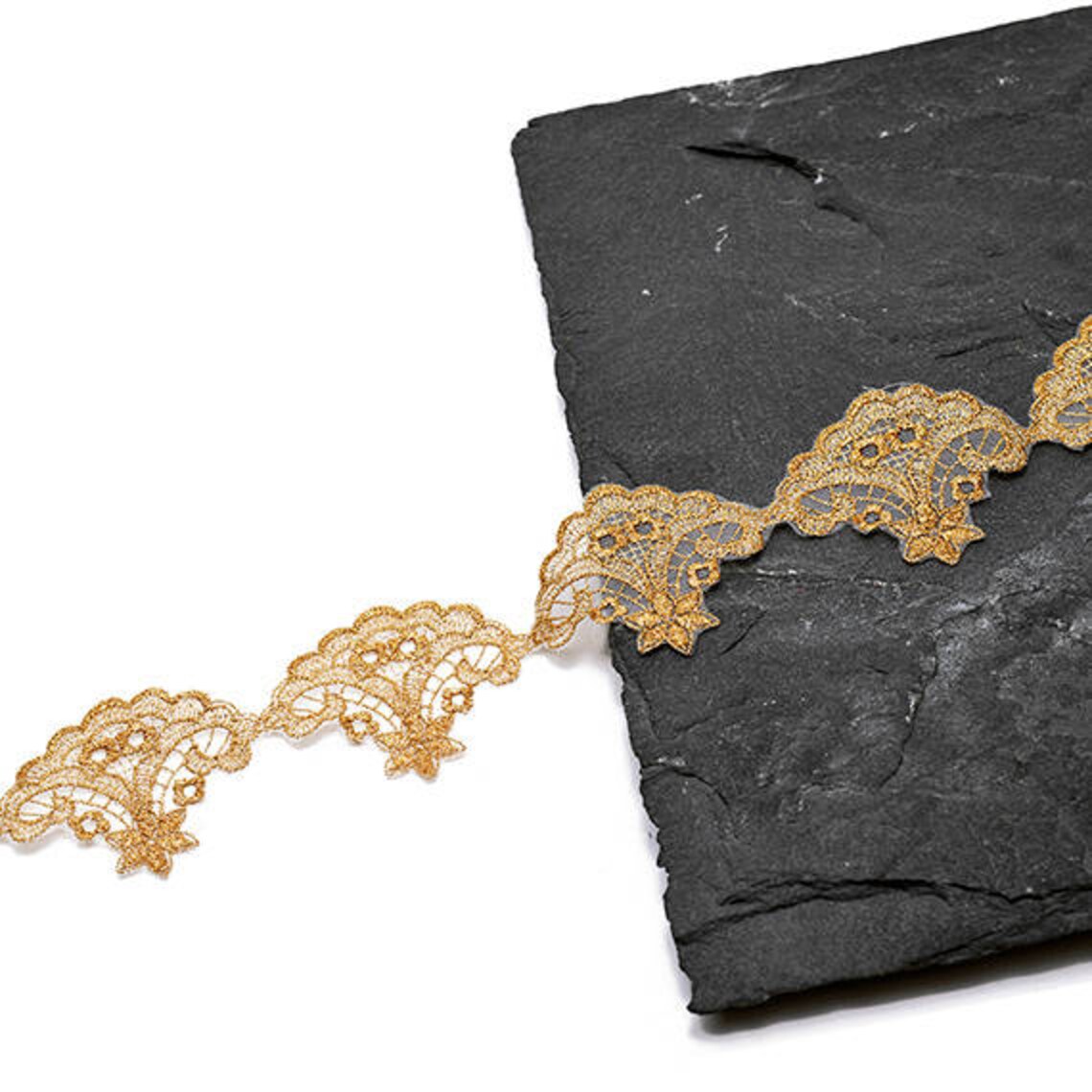 Metallic Gold Lace Trim Crafts and Sewing 2-5/8 Inch by 1 | Etsy