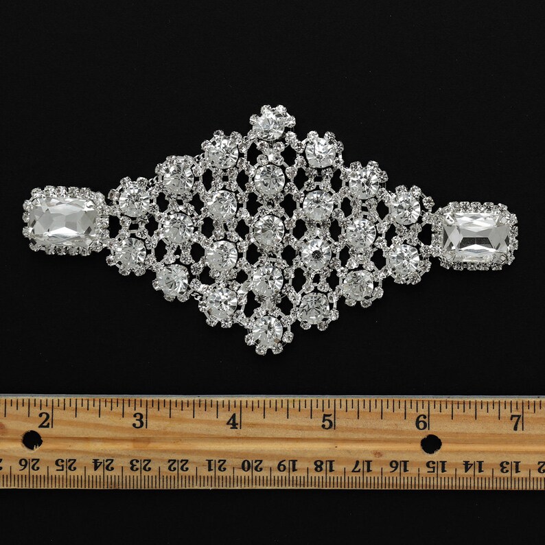 Diamond Shape Rhinestone Applique Patch Bridal Applique | Etsy