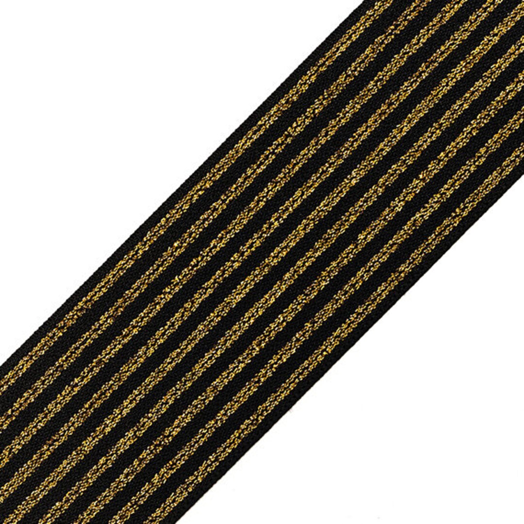 2 50mm Metallic GOLD Elastic Stretch Band Ribbon Trim - Etsy