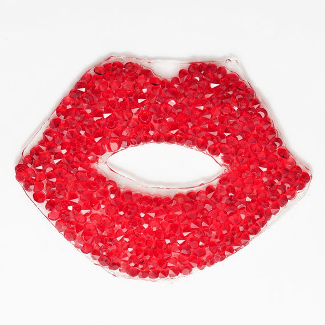 Rhinestone Crystal Iron-on Lips Applique Patch by Pc, 2-3/4 X 2, TR ...